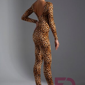 Cutout leopard jumpsuit. Jumpsuit for dancing. | Etsy