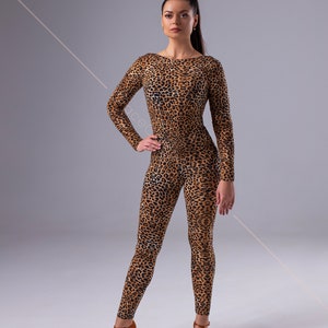Cutout Leopard Jumpsuit. Jumpsuit for Dancing. - Etsy