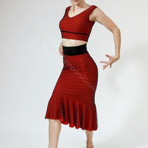 Two-layer Tango Skirt (mesh Flock and Stretch Jersey) - Etsy