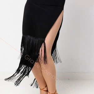 Tango Skirt With Belt and Fringe - Etsy