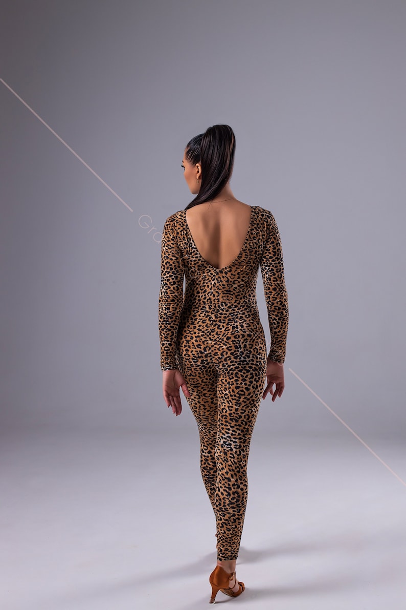 Cutout Leopard Jumpsuit. Jumpsuit for Dancing. - Etsy