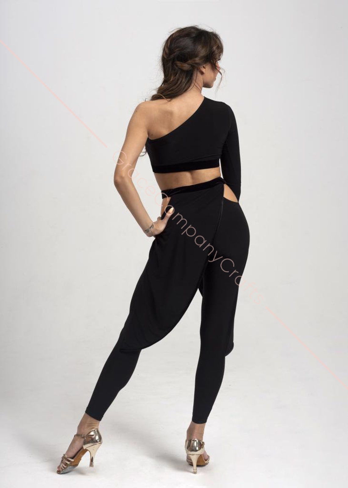 Short Asymmetrical Dance Blouse - Etsy