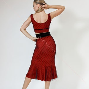 Two-layer Tango Skirt (mesh Flock and Stretch Jersey) - Etsy