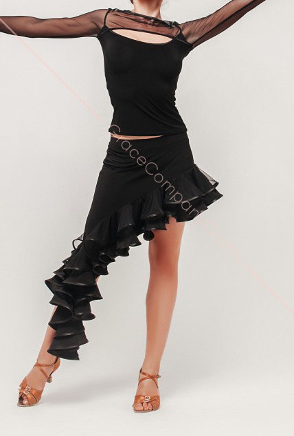 Asymmetrical Dance Skirt - Etsy