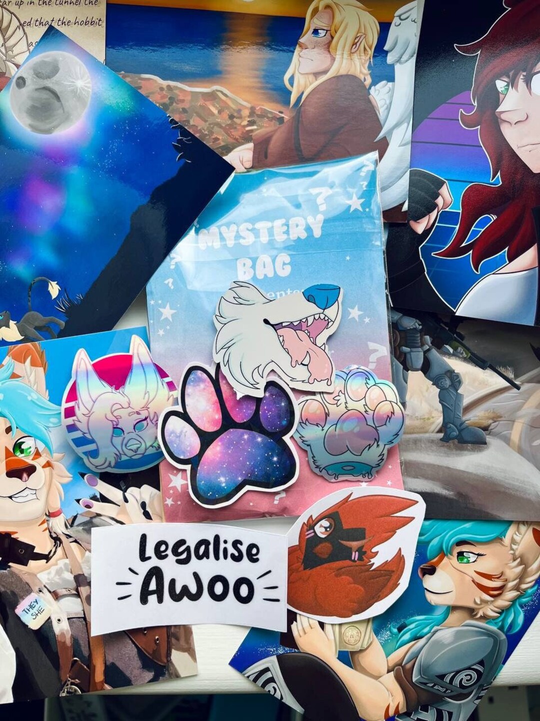Furry Print and Sticker Mystery Bag - Etsy