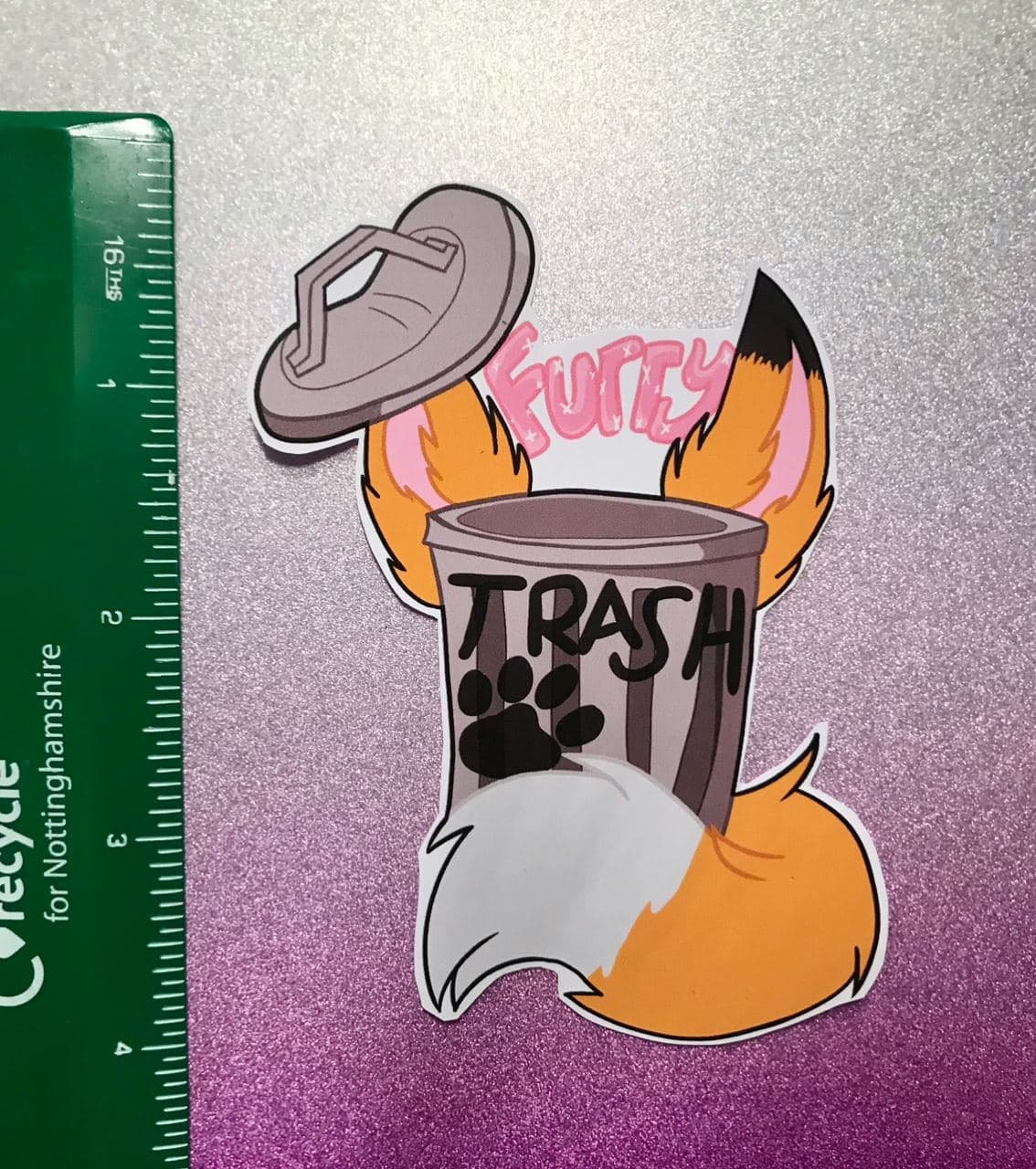 Furry Trash Fox Sticker - Etsy