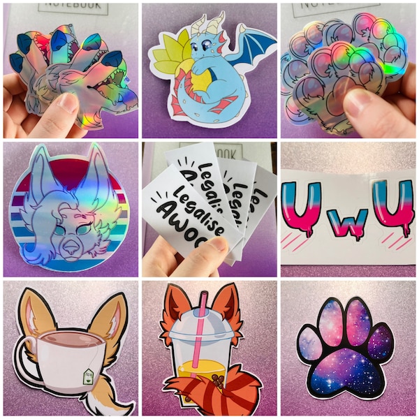 Furry Sticker - Etsy