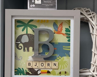 Personalised Children's Scrabble Name and Initial Letter - Etsy