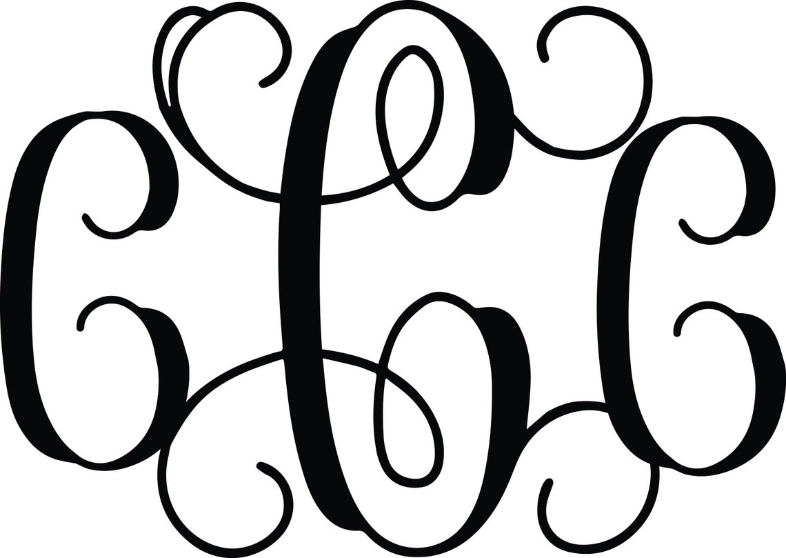 Vine Monogram Font SVG Vine Monogram Font Vine Monogram - Etsy