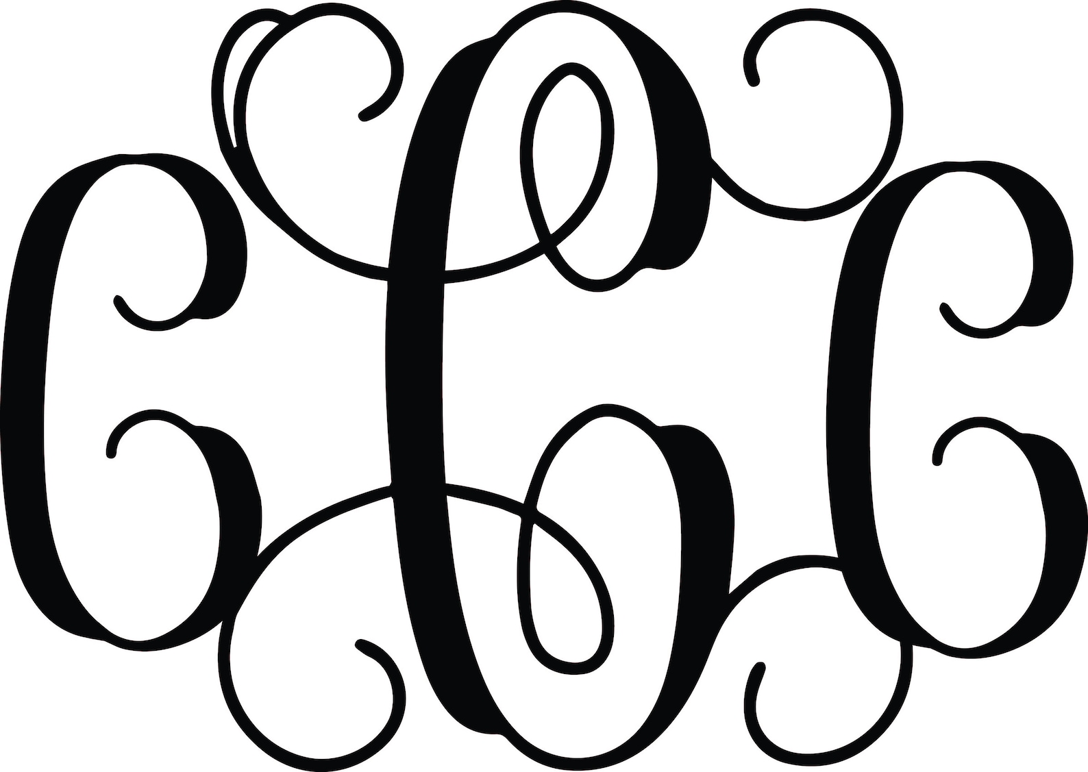 Vine Monogram Font SVG , Vine Monogram Font , Vine Monogram Alphabet ...