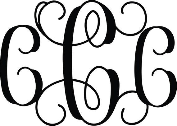 Interlocking Monogram Svg Fancy Monogram Svg Vine Font Svg, 60% OFF