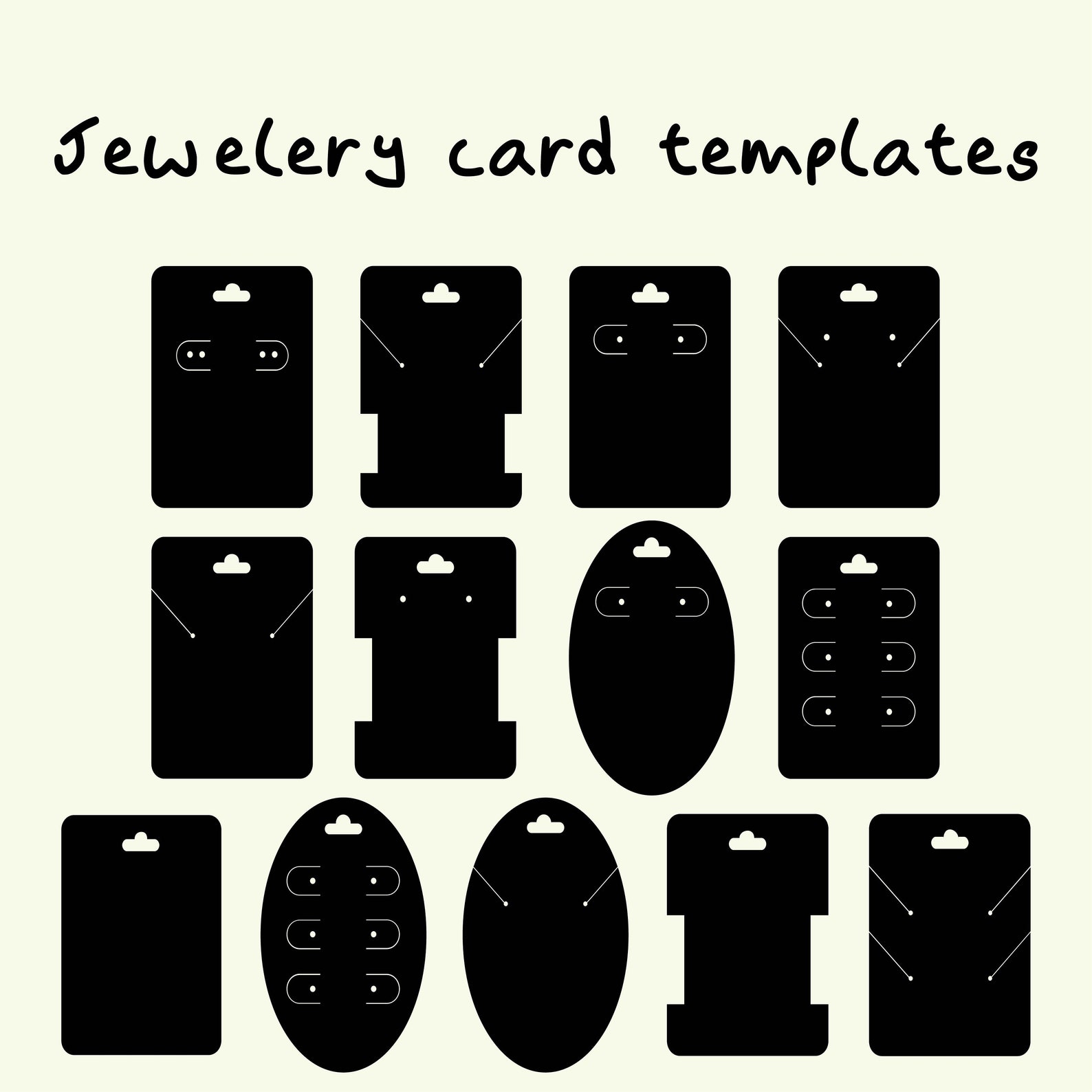 Earring Cards Svg, Earring Display Cards Svg , Jewelry Card Template ...