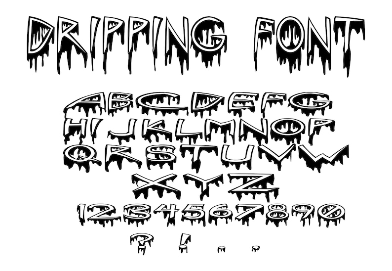 DRIPPING FONT SVG , Dripping Alphabet Svg , Bloody Font Svg , Dripping ...