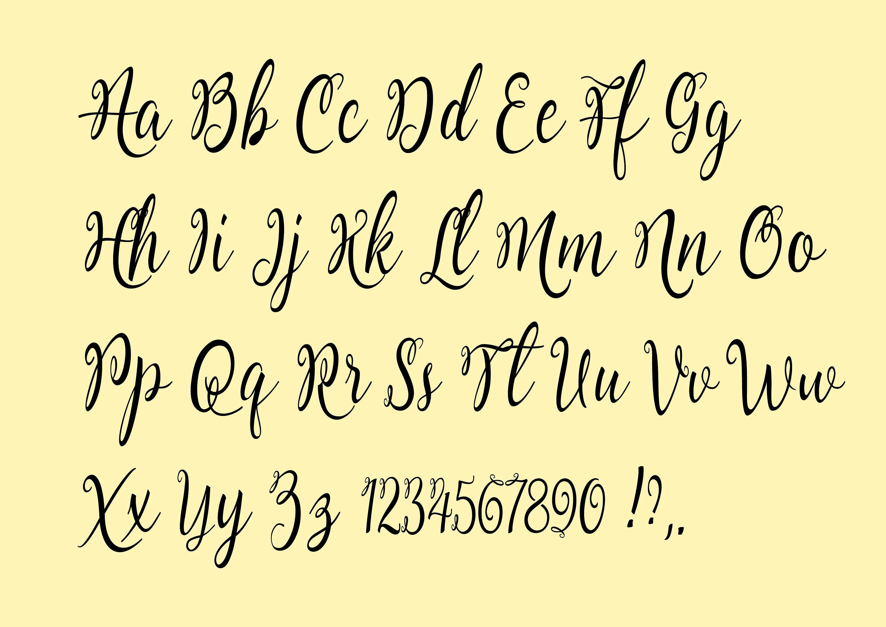 Kursive Schrift Svg Kursive Alphabet SVG Schöne Melissa - Etsy Schweiz