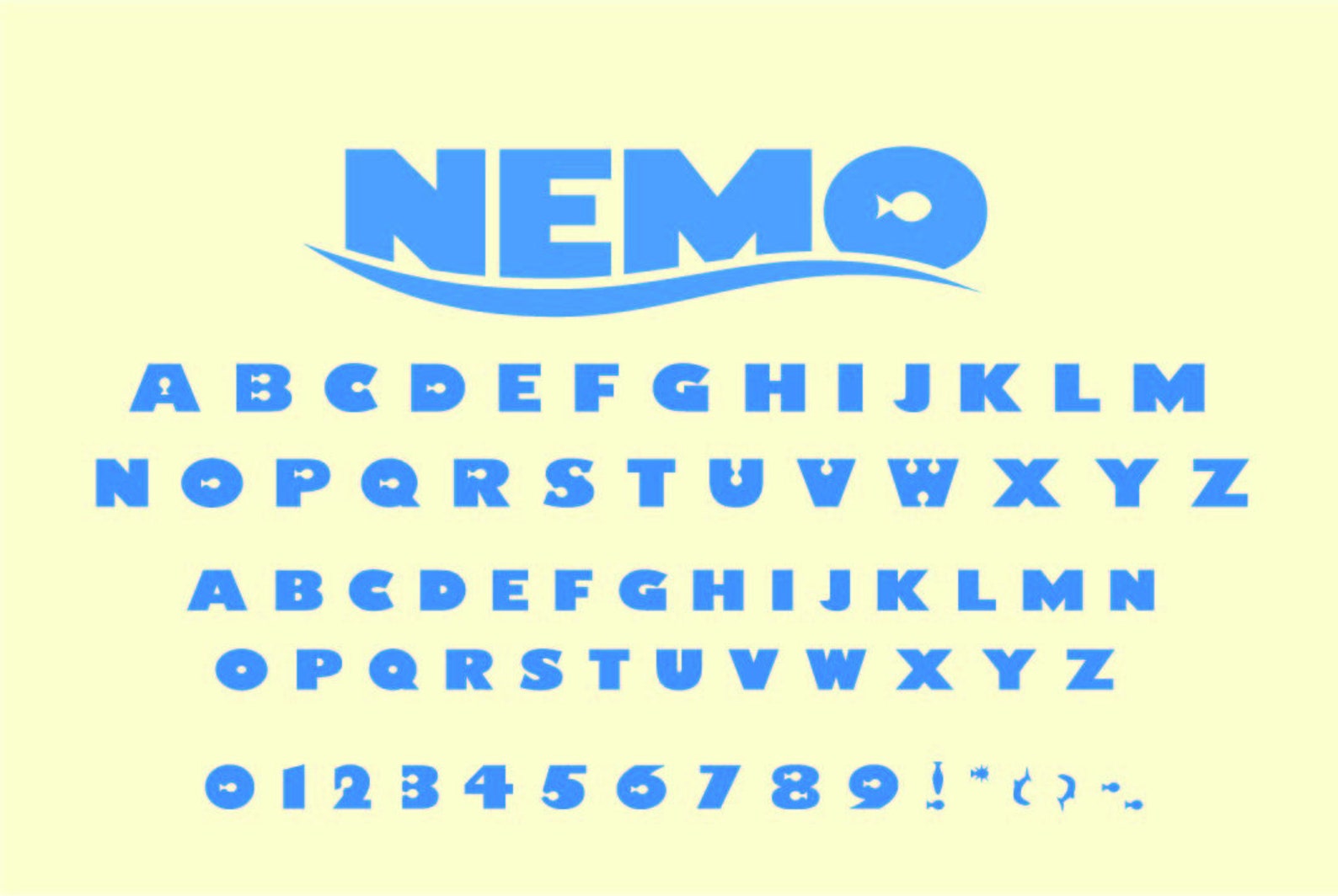 Nemo Font SVG Nemo Alphabet Svg Svg Files for Cricut | Etsy