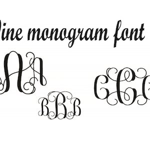 Vine Monogram Font SVG , Vine Monogram Font , Vine Monogram Alphabet ...
