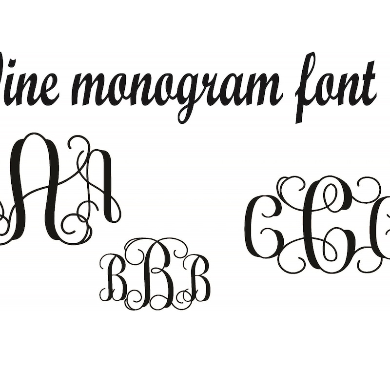 Monogram Font Svg - Etsy