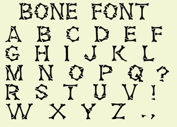 Skeletal Font
