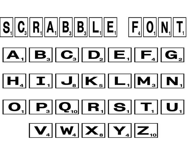 Scrabble Font SVG, Scrabble Tile Svg, Scrabble Alphabet Svg Letters Cut ...