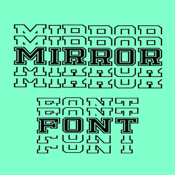 Mirror Letters - Etsy
