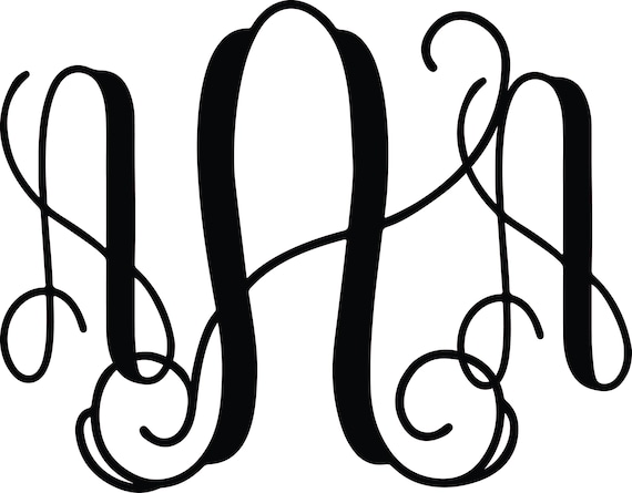 Interlocking Monogram Svg Fancy Monogram Svg Vine Font Svg, 60% OFF