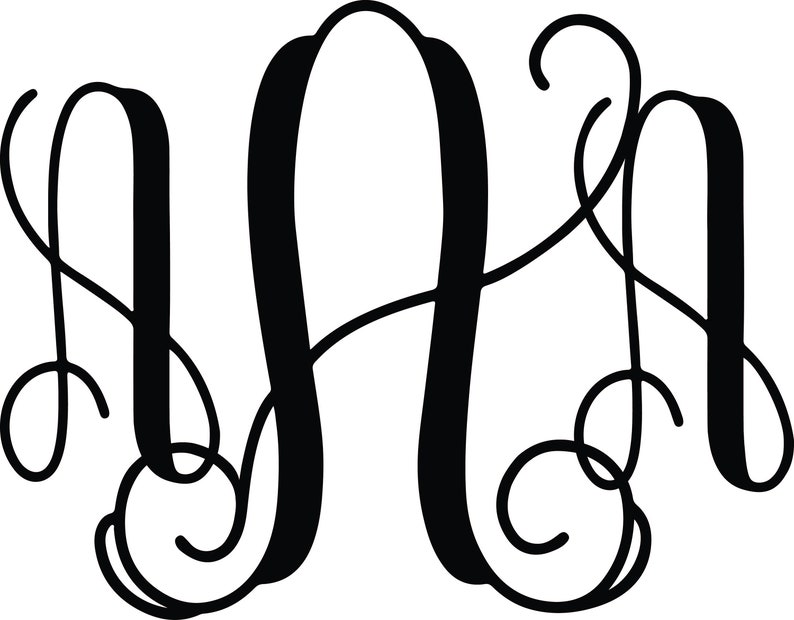 Vine Monogram Font SVG , Vine Monogram Font , Vine Monogram Alphabet ...