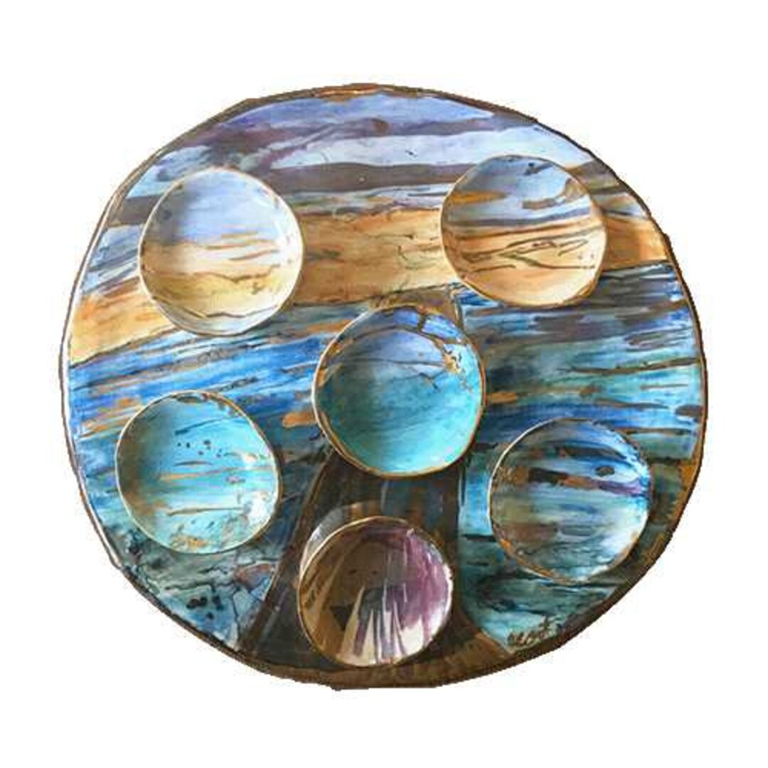 Colors of Freedom Hand-painted Passover Seder Plate Set - Etsy