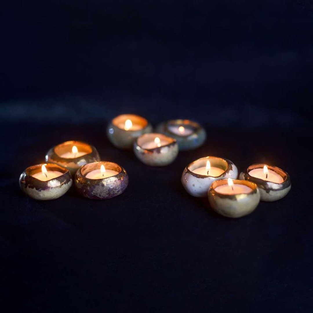 River Rock Tea Lights - Etsy