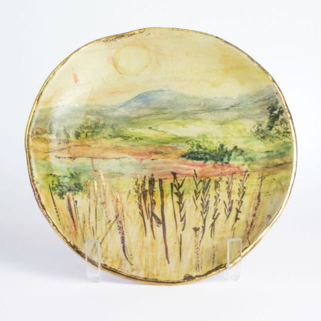 Landscape Luncheon Plate - the Gorgeous Golan Heights - Etsy