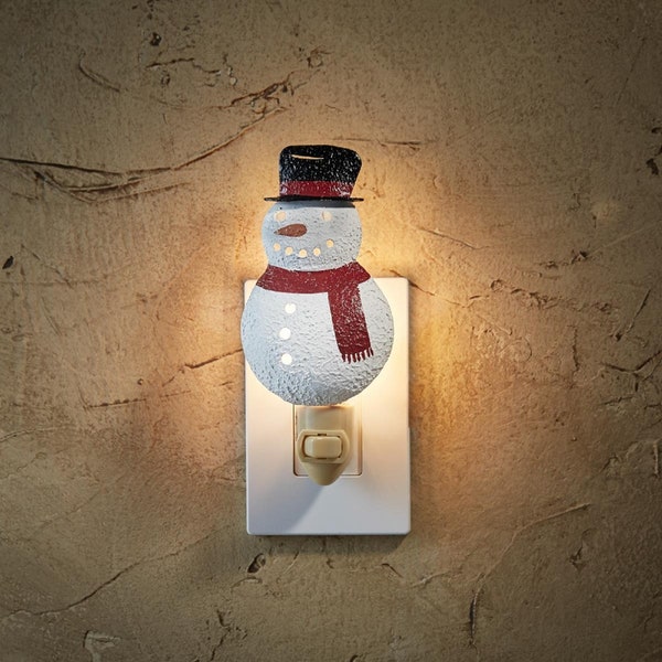 Snowman Night Light - Etsy