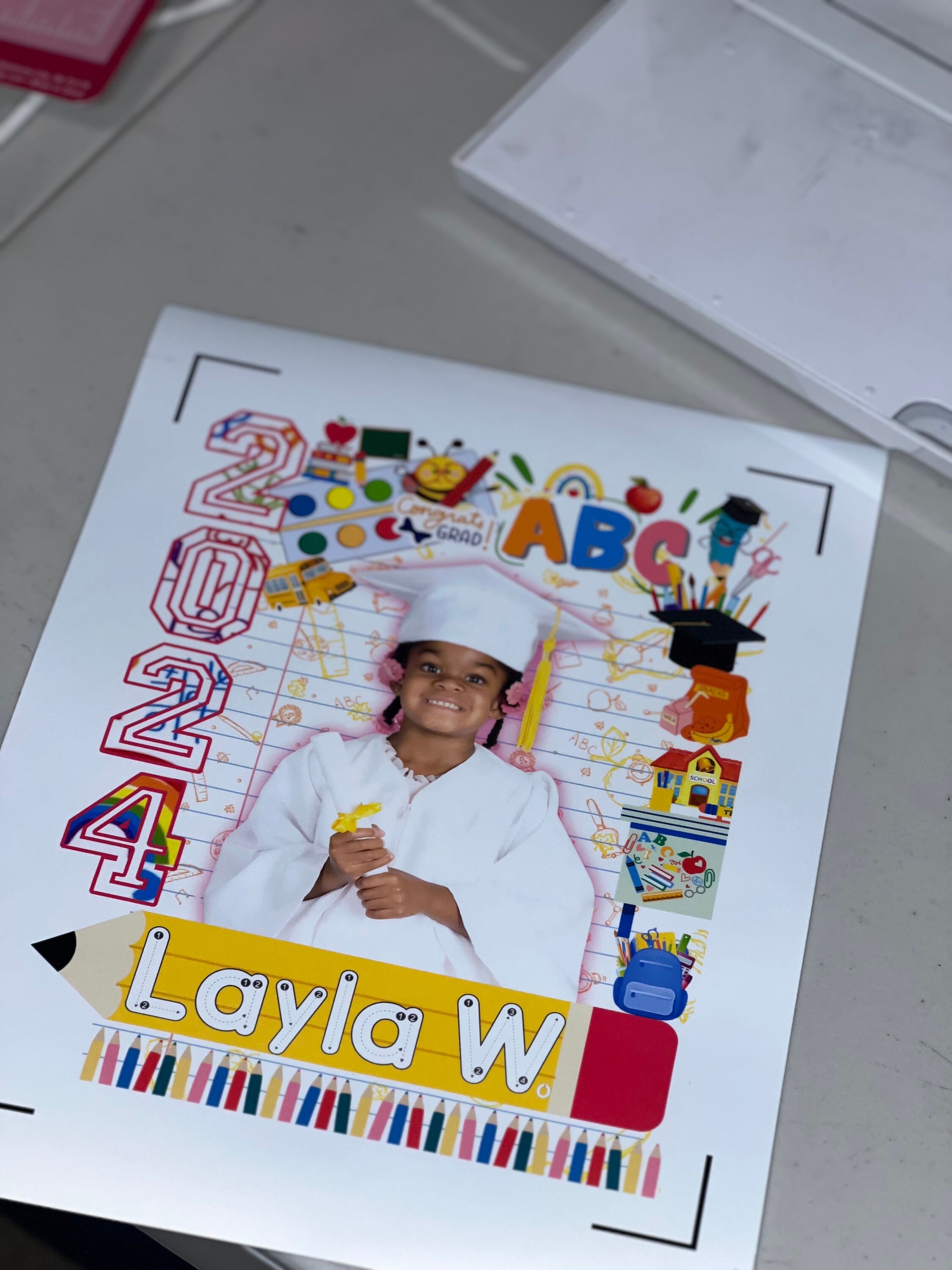 Custom Pre-k Grad Fans, Graduation Fans, Head on a Stick, Custom Face ...