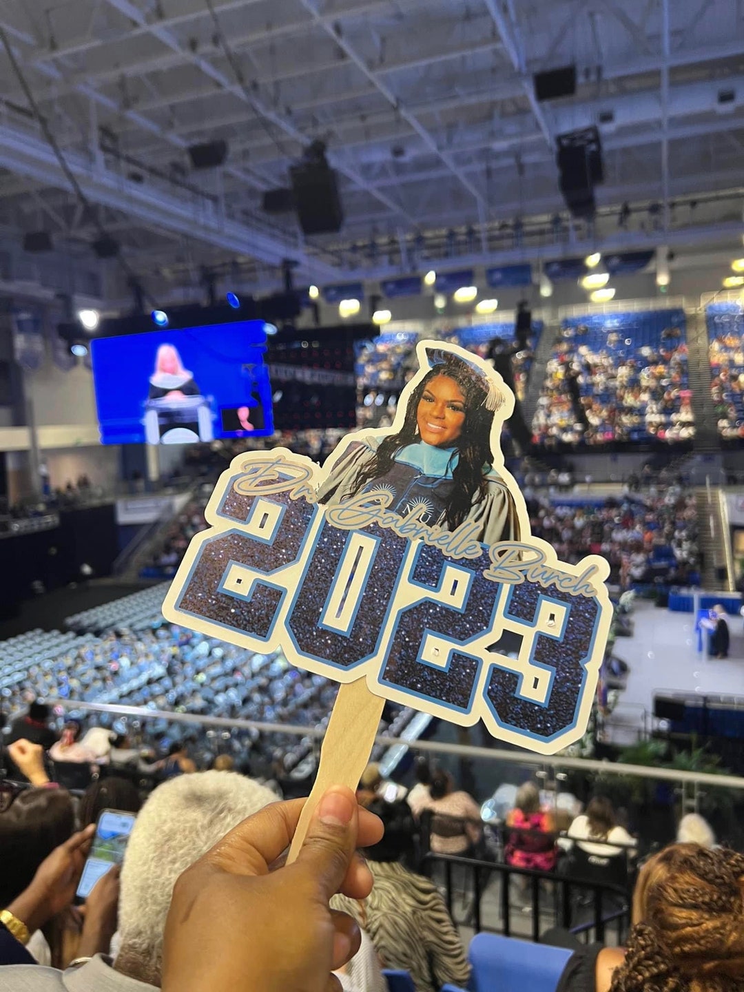 Custom Grad Fans, Graduation Fans, Head on a Stick, Custom Face Fans ...