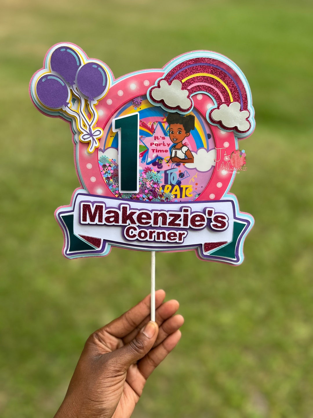 Gracie’s Corner, Custom First Birthday Cake Topper | Personalized Baby ...