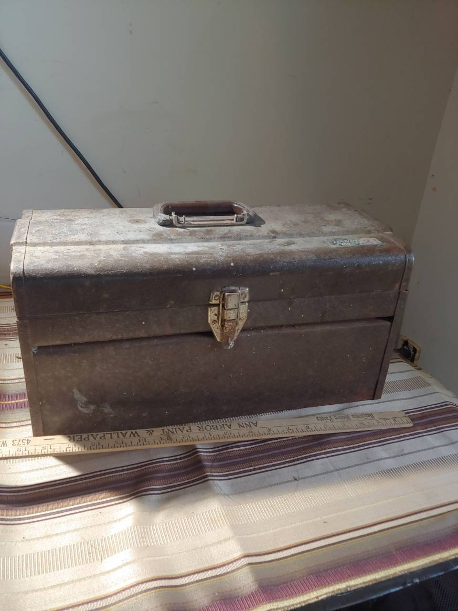 Vintage toolbox tackle box metal tackle box Metal tackle box | Etsy