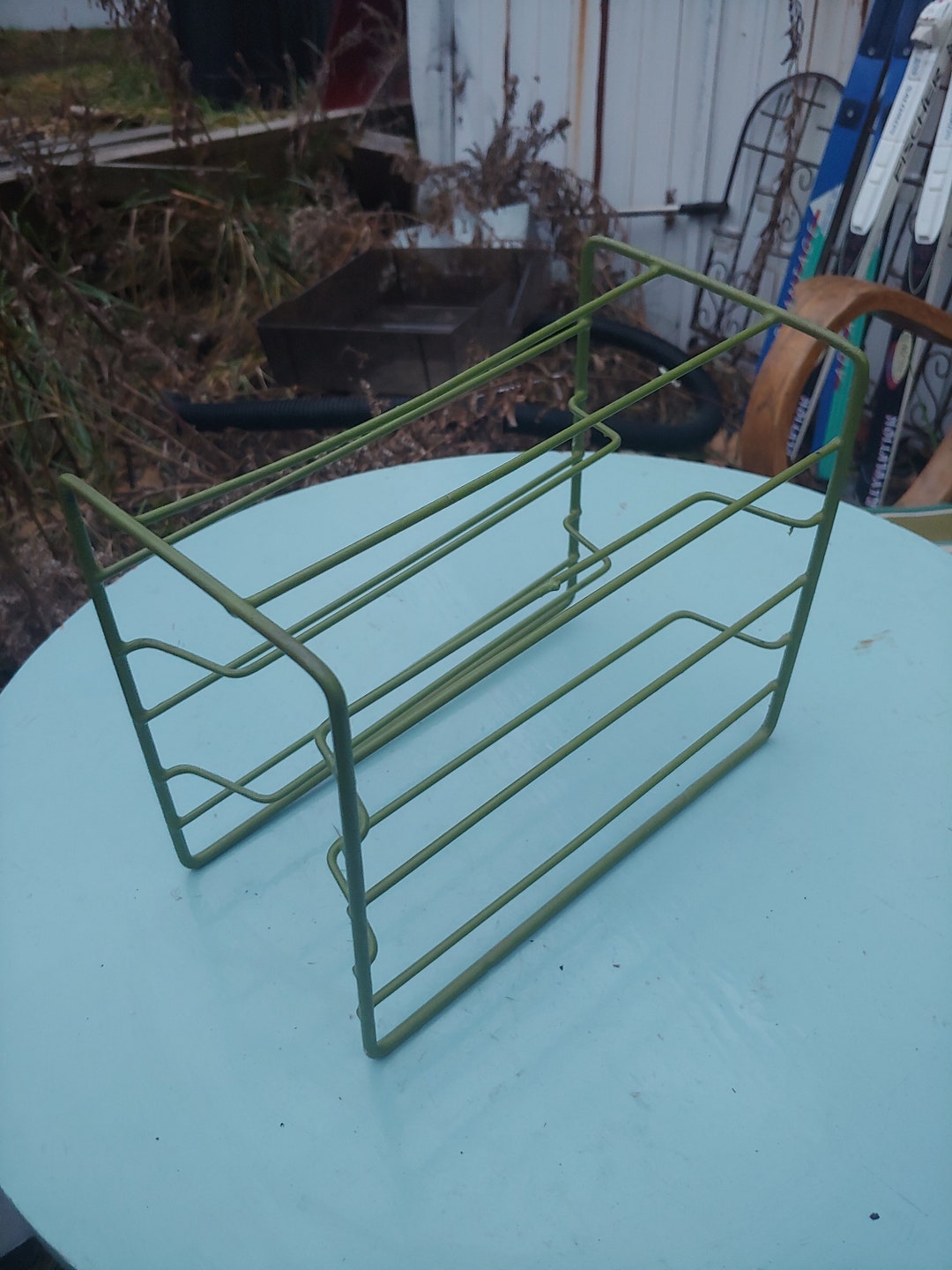 Vintage Green Rubbermaid Coated Wire Rack Holds 6 Boxes Foil,wax Paper ...