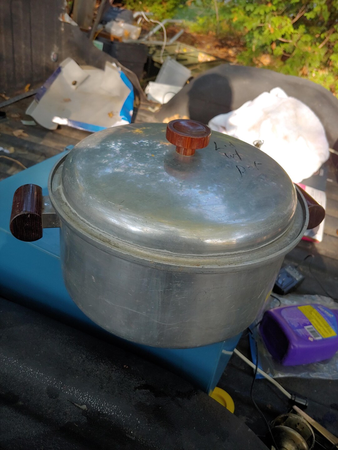 Vintage Mid Century Mirro 5 Qt 4.7 Liters Solid Aluminum Stock Pot With ...