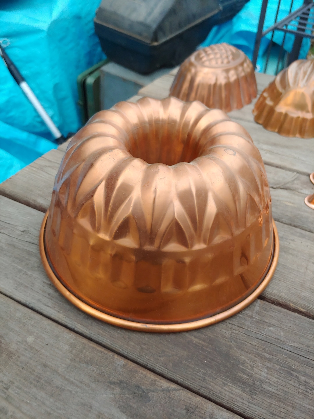 Vintage Copper Bundt Cake Pan/vintage Cake Pan/vintage Baking Tins ...