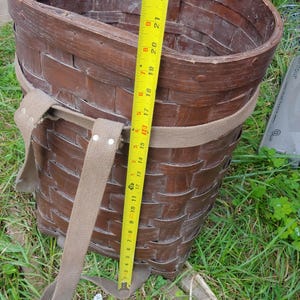 RARE Antique AMERICAN Adirondack Gathering Trapper Woven Basket ...