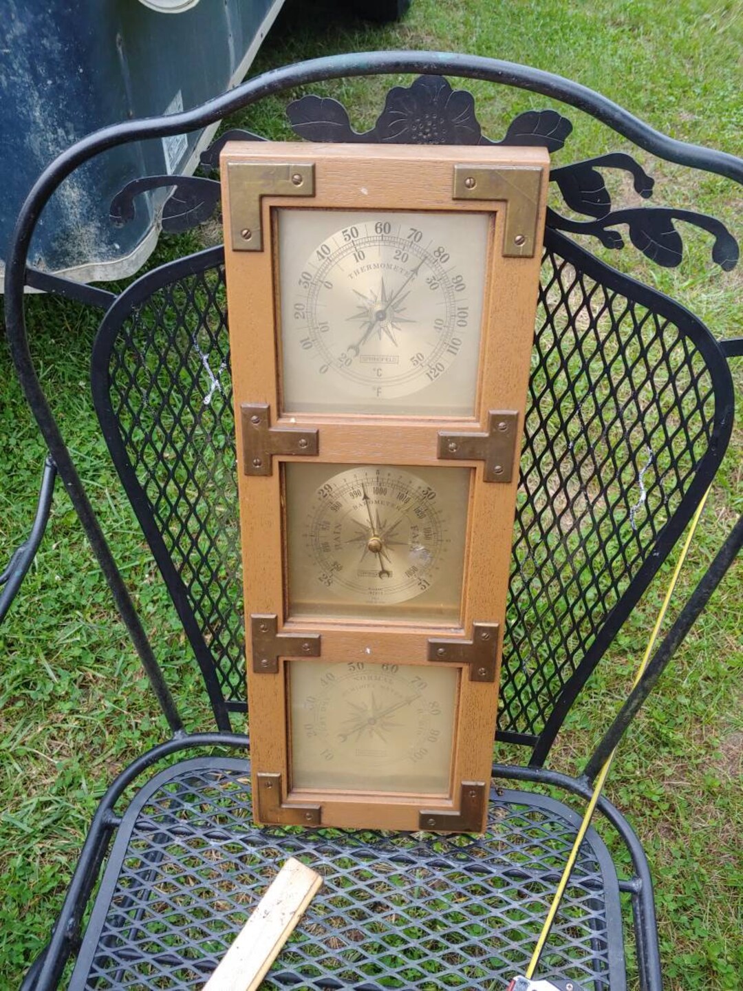 Vintage Mid Century SPRINGFIELD THERMOMETER Barometer and Humidity ...