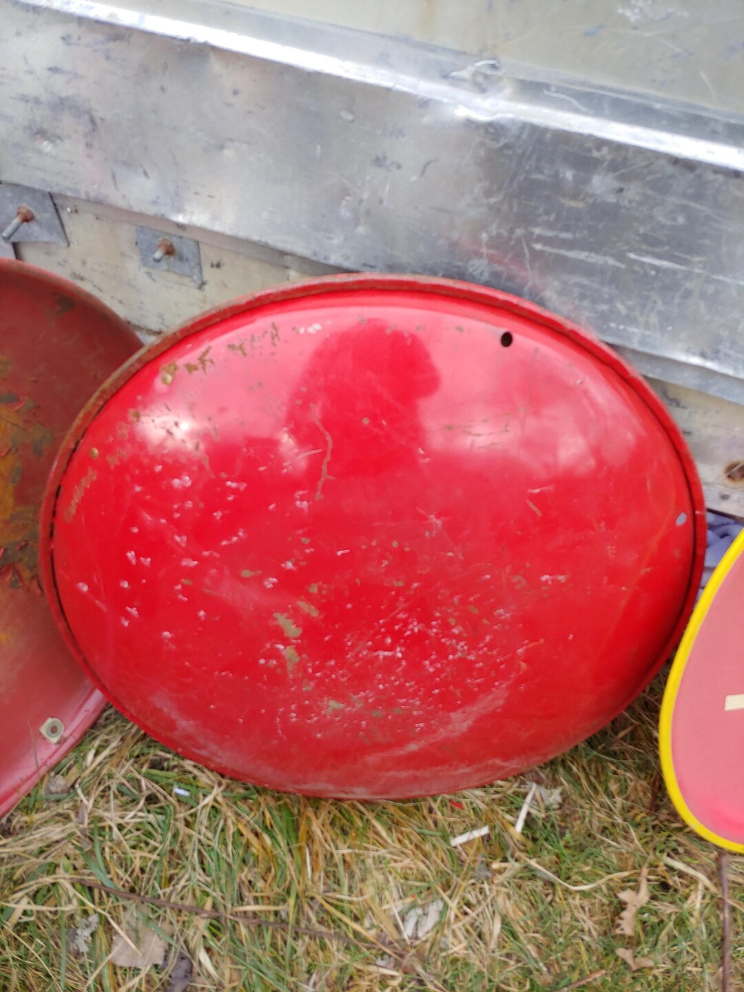 Vintage Flying Saucer Sled Round 1940s Snow Clark Griswold Space Age 27 ...