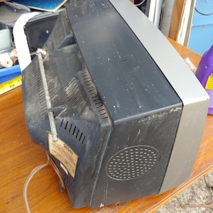 Vintage 70s Admiral Portable Solid State Tube Television Black and ...