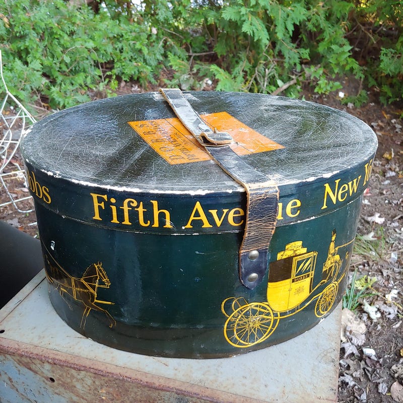 Vintage Hat Box - Etsy