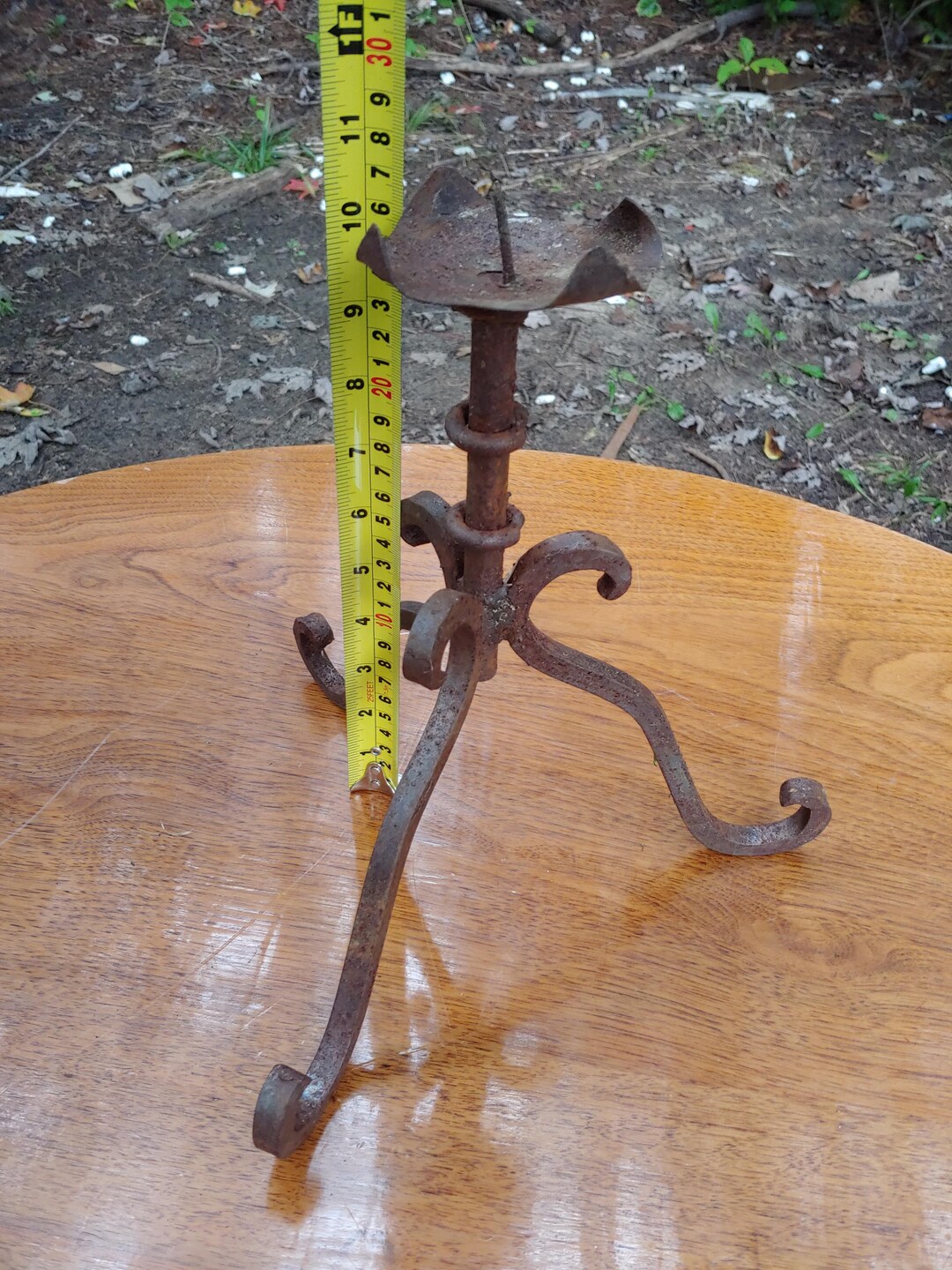 Wrought Iron Candelabra 3 Leg Tripod Free Standing, Vintage With Great ...