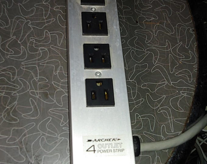 Vintage Archer 4 Outlet Metal Power Strip 61-2620D HD Steel - Etsy