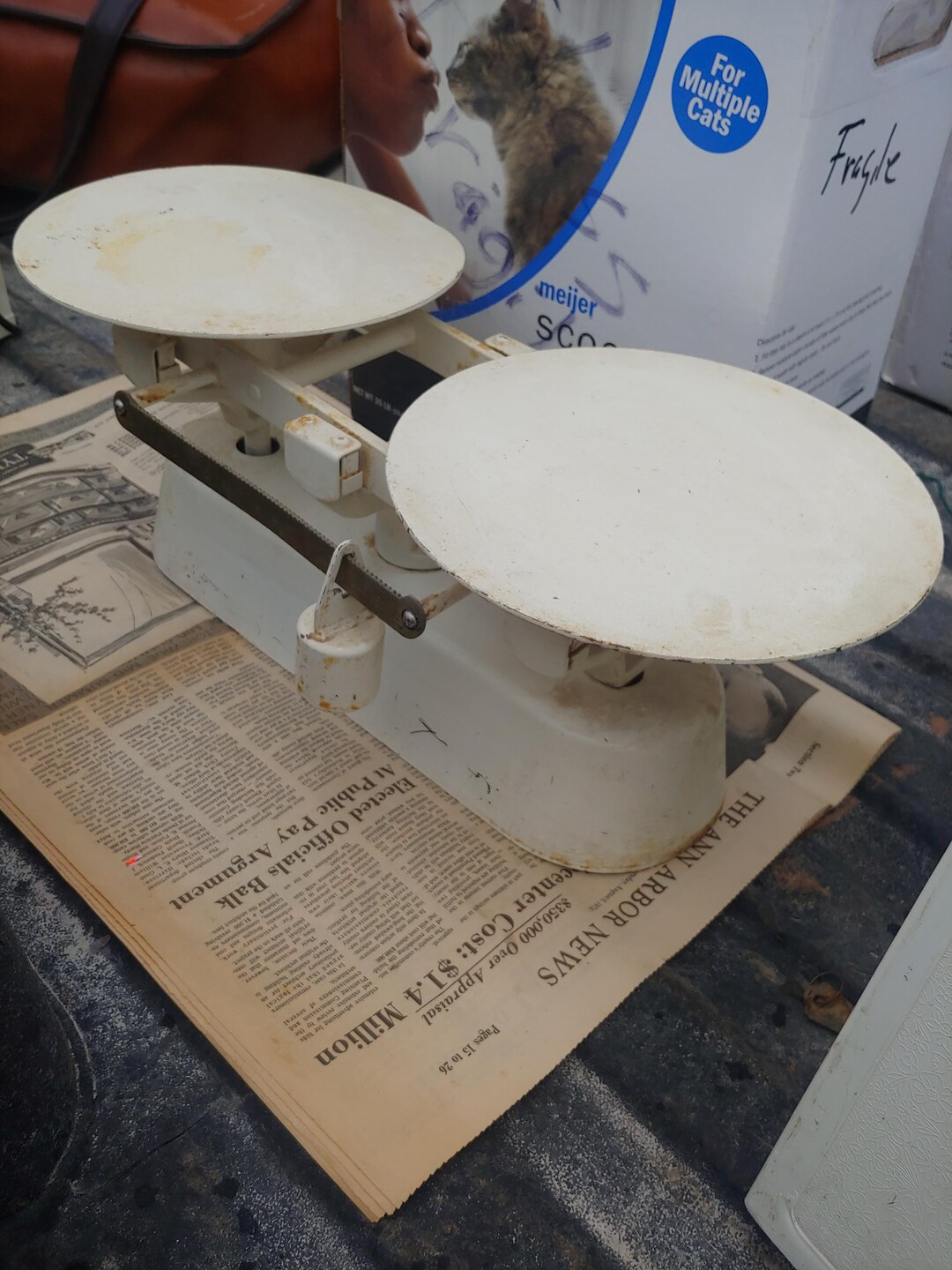 Antique Cast Iron Bakers Scale Large Size General Store Countertop ...