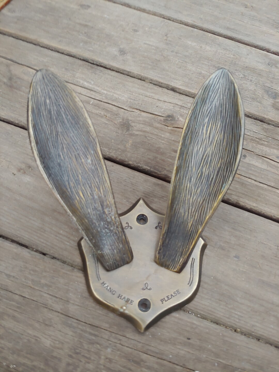 Airen Grove Hook Rack Hang Hare Here Please Rabbit Ears Cook - Etsy