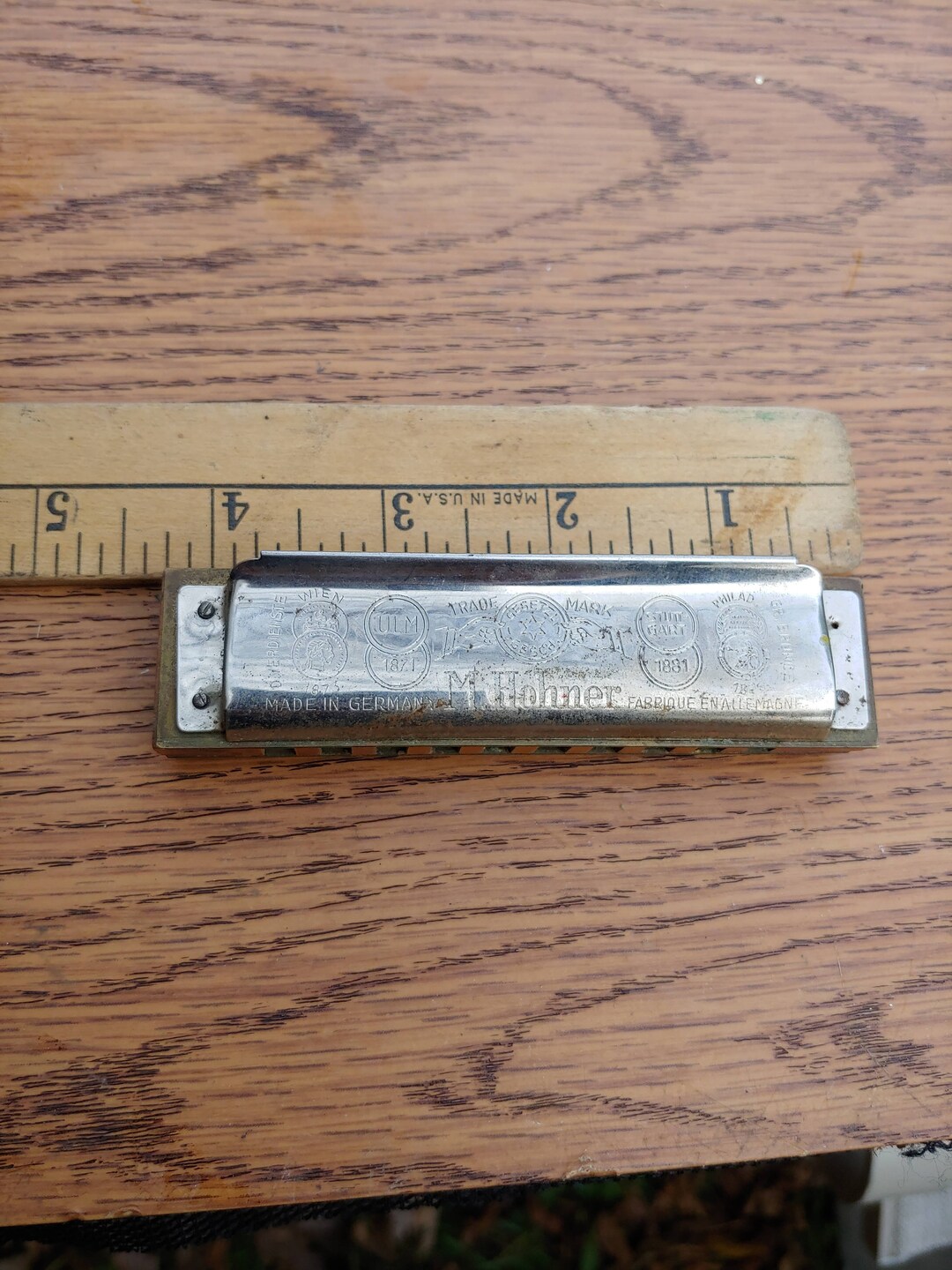 Vintage Antique 1960s Blues Harmonica Marine Band 1896 M. Hohner Key of ...