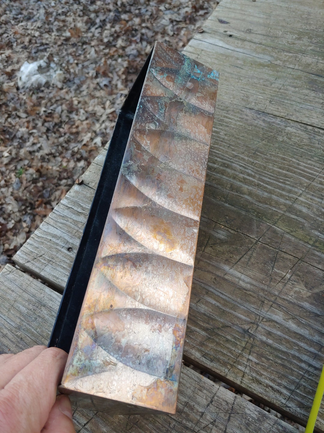 Vintage Solid Copper Planter Window Box Flower Pot Long Trough Metal ...