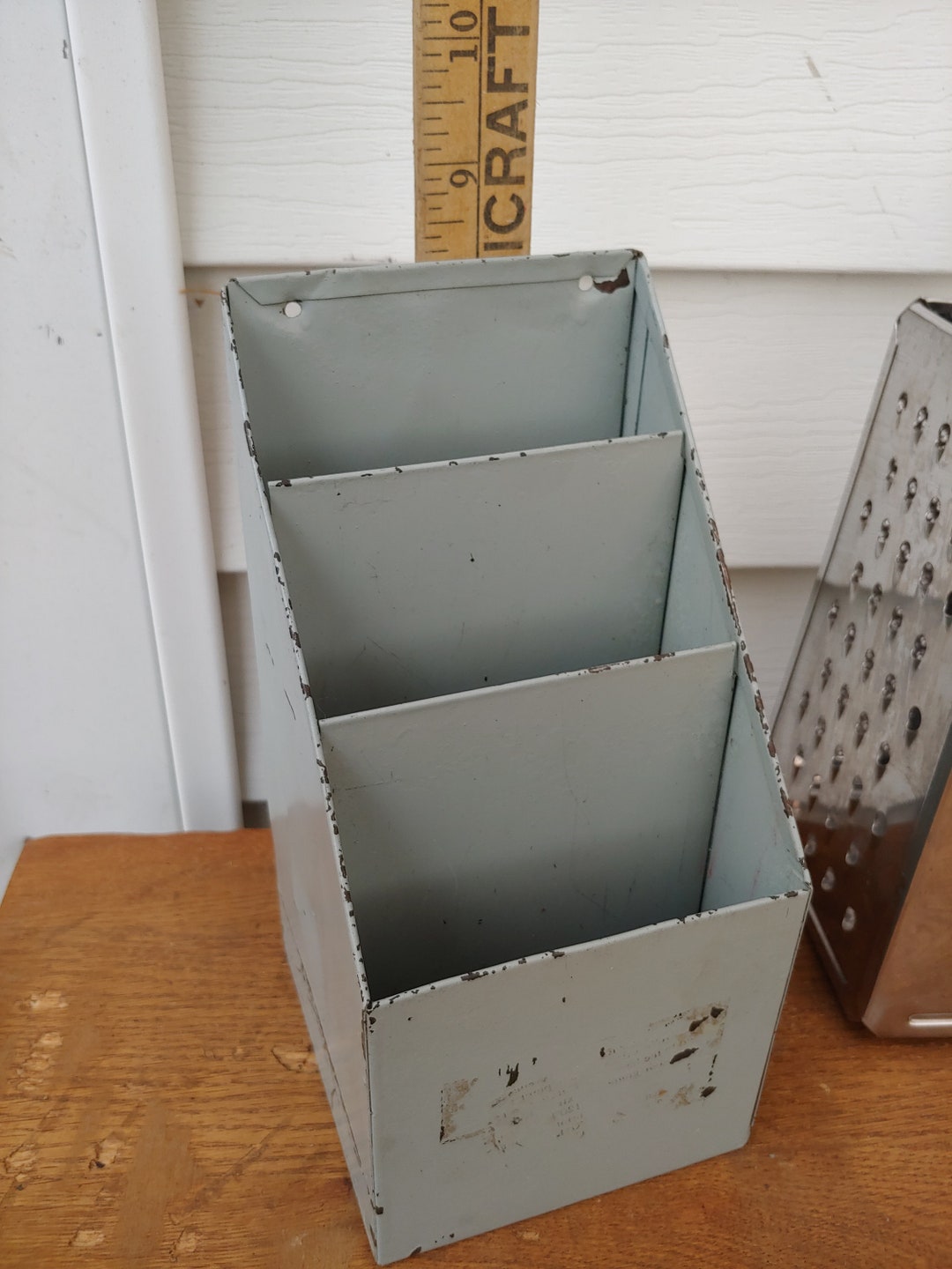 Vintage 3 Pocket Vertical Index Card File Storage Foreman Desk - Etsy