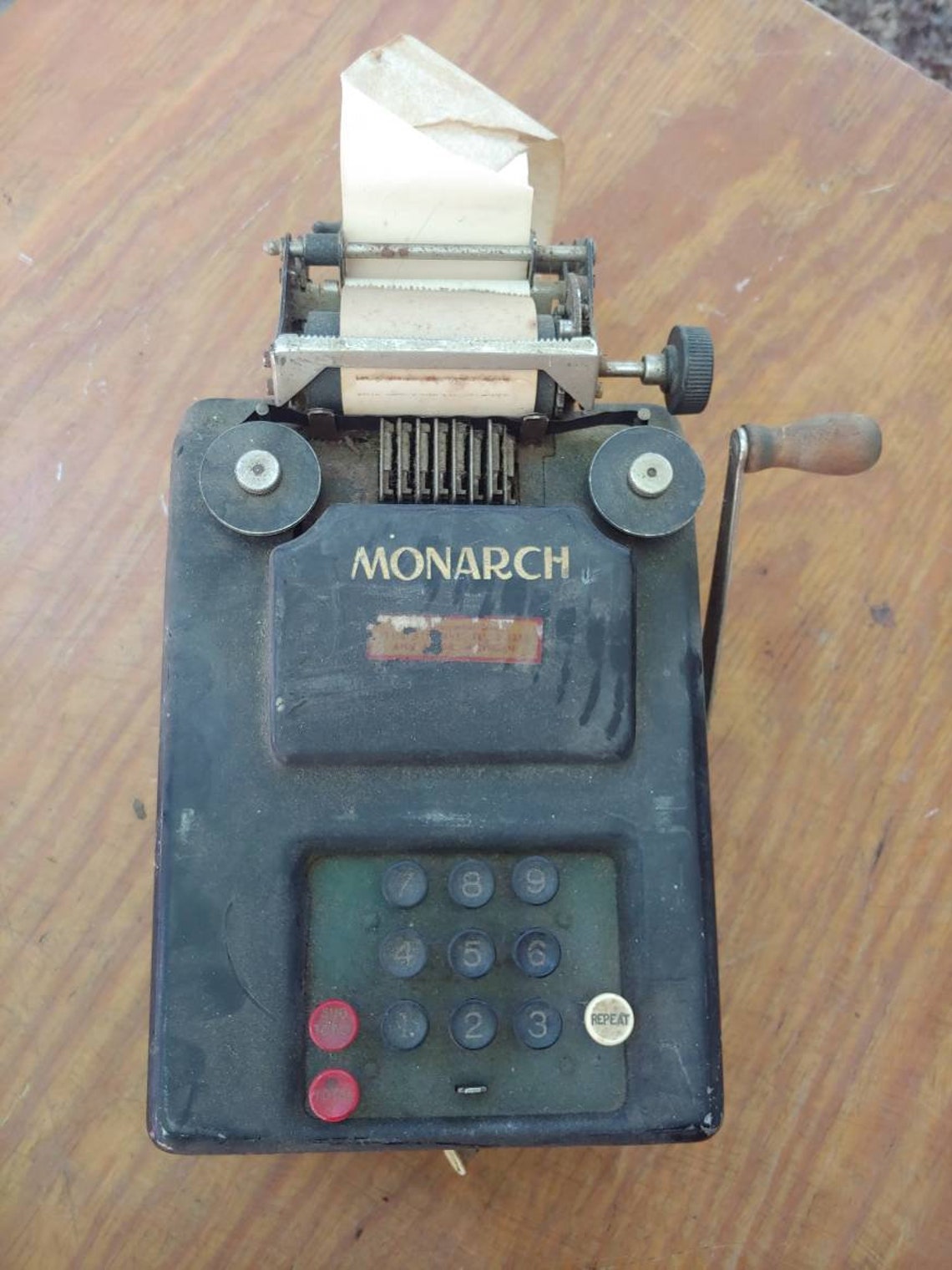 Antique monarch adding machine calculator 1930s deco office | Etsy